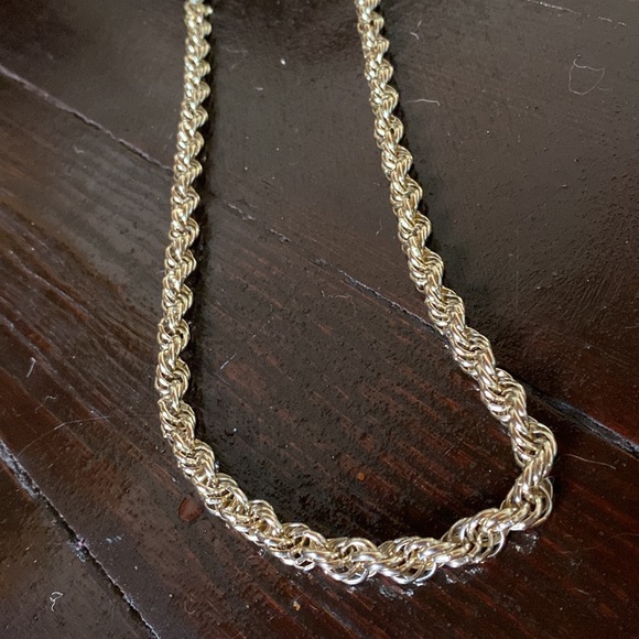 Vintage | Jewelry | Vintage Classic Silver Twist Rope Chain Necklace 24 ...